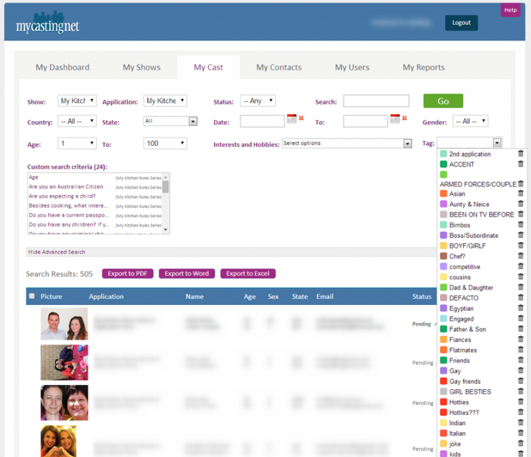 My Cast Section Tutorial | MyCastingNet - Online Casting Software - TV ...